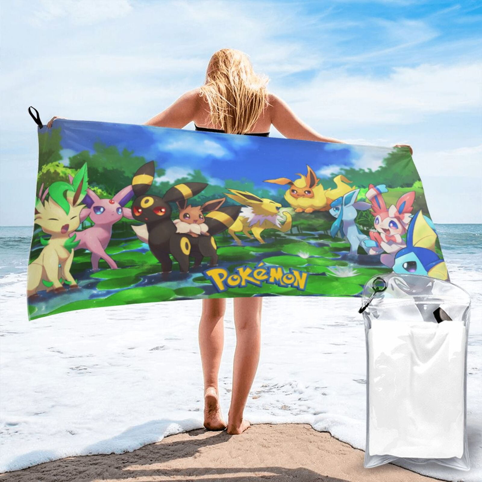 Beach Towel Pokemon Eeveelution Towel Decor Stuff Quick Dry Super ...