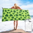 Beach Towel Shamrock Clovers Quick Dry Travel Towel for Beach, Camping ...