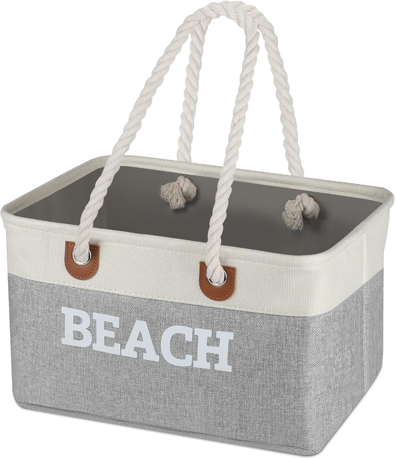 Beach Towel Storage Bin and Organizer, Beach Bag Collapsible Shopping ...