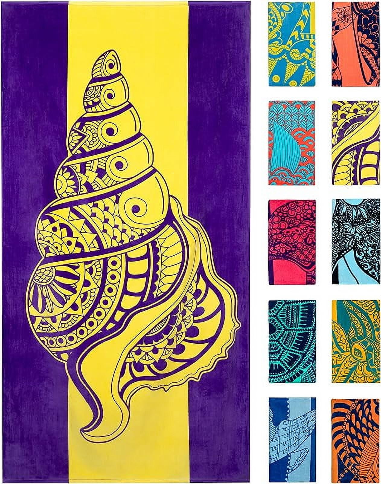 Beach Towel – Tropical Blue Colors with A Unique Design, Extra Large ...