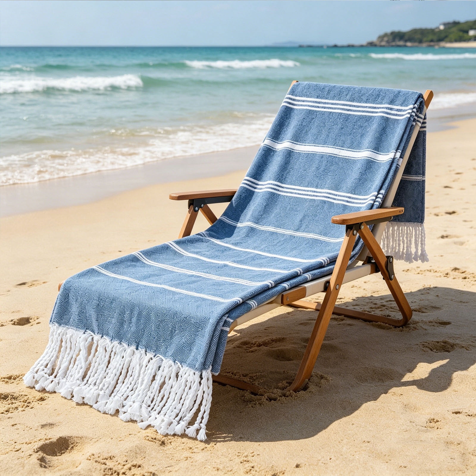 Beach Towel With Tassels 8 Colors Available Striped Quickly Dry ...