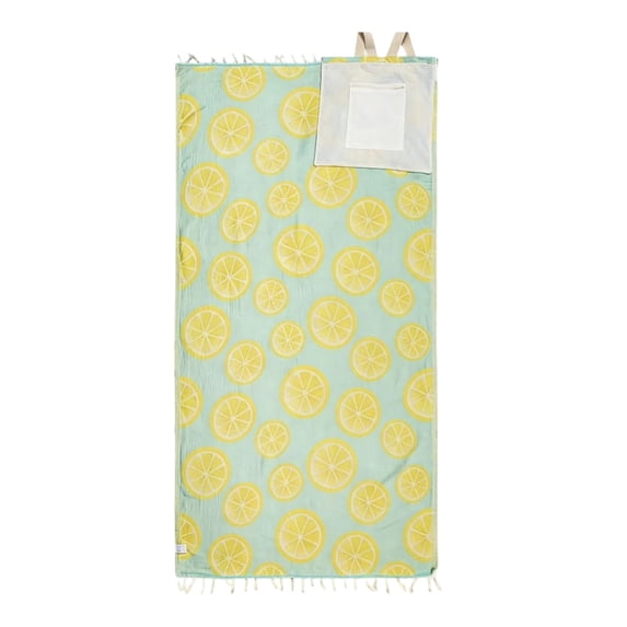 Beach Towel with Inner Zip Pocket & Sand-Repelling Fabric Oversized ...