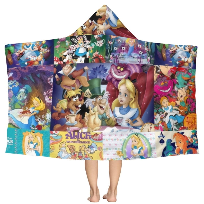 Beach Towels Aliceland Hooded Kids Wonderland Microfiber Toddler Bath ...