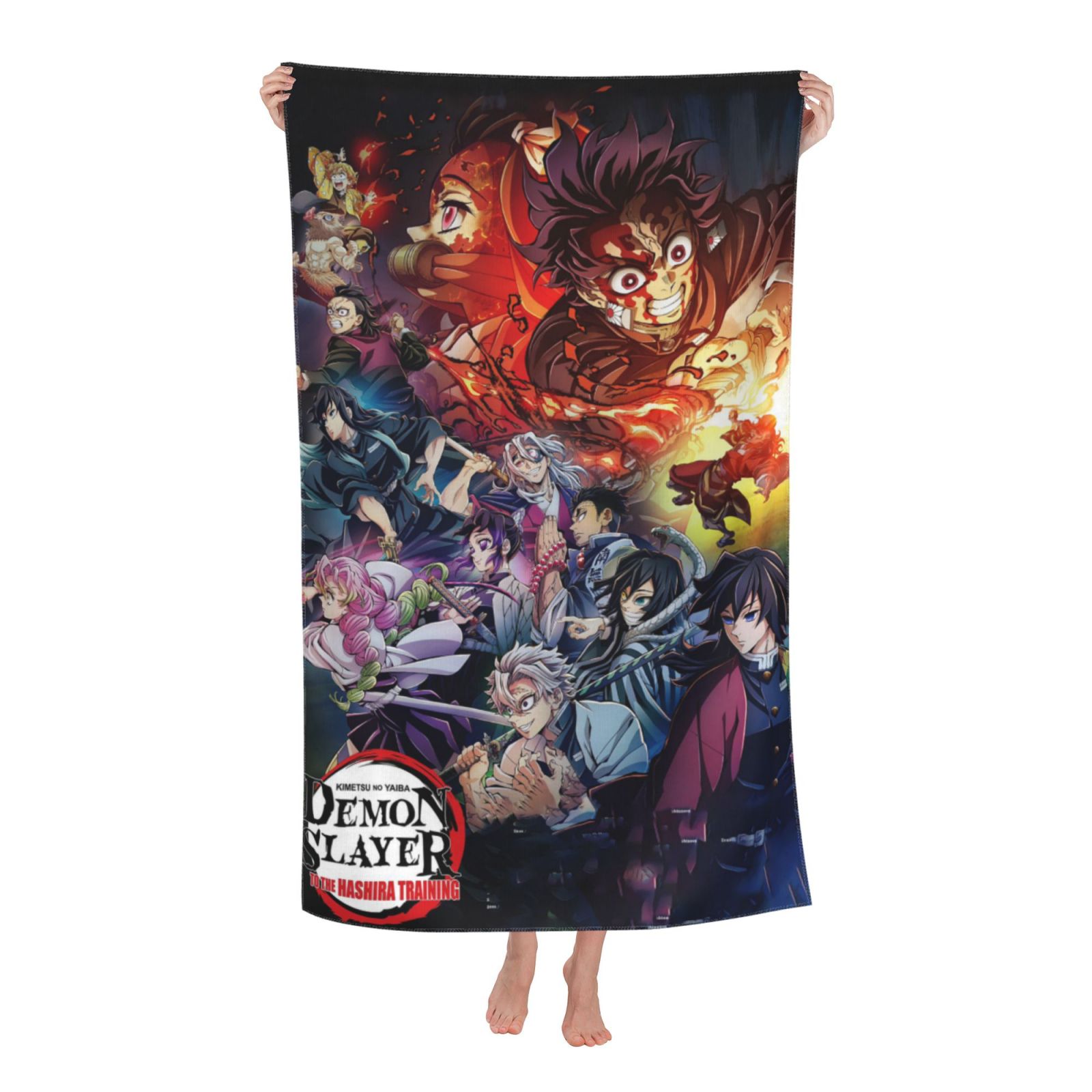 Beach Towels Demon Slayer Oversized Soft Beach Blanket Absorbent Quick ...
