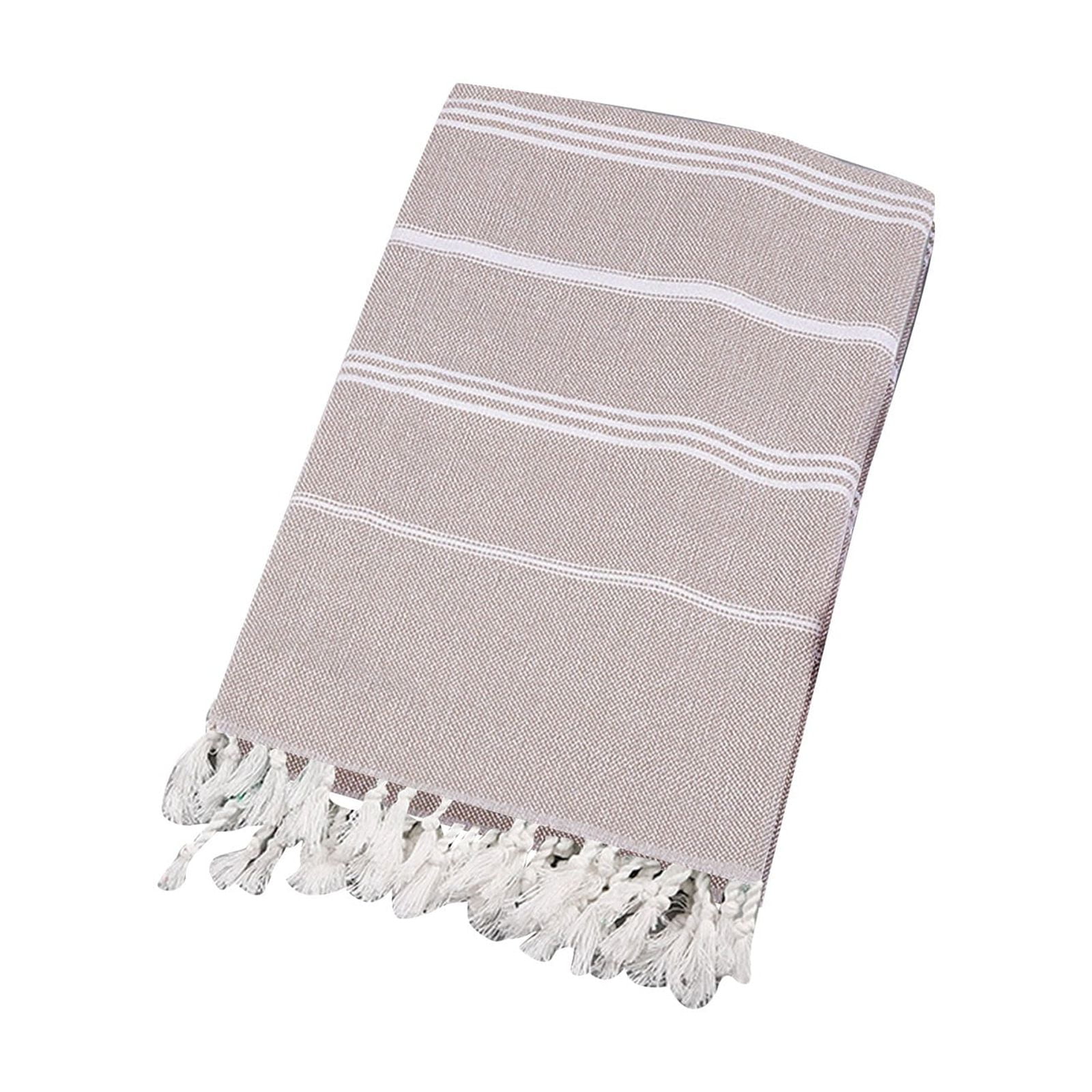 Beach Towels Oversized Pure Cotton Turkish Non Stick Sand Tassel ...
