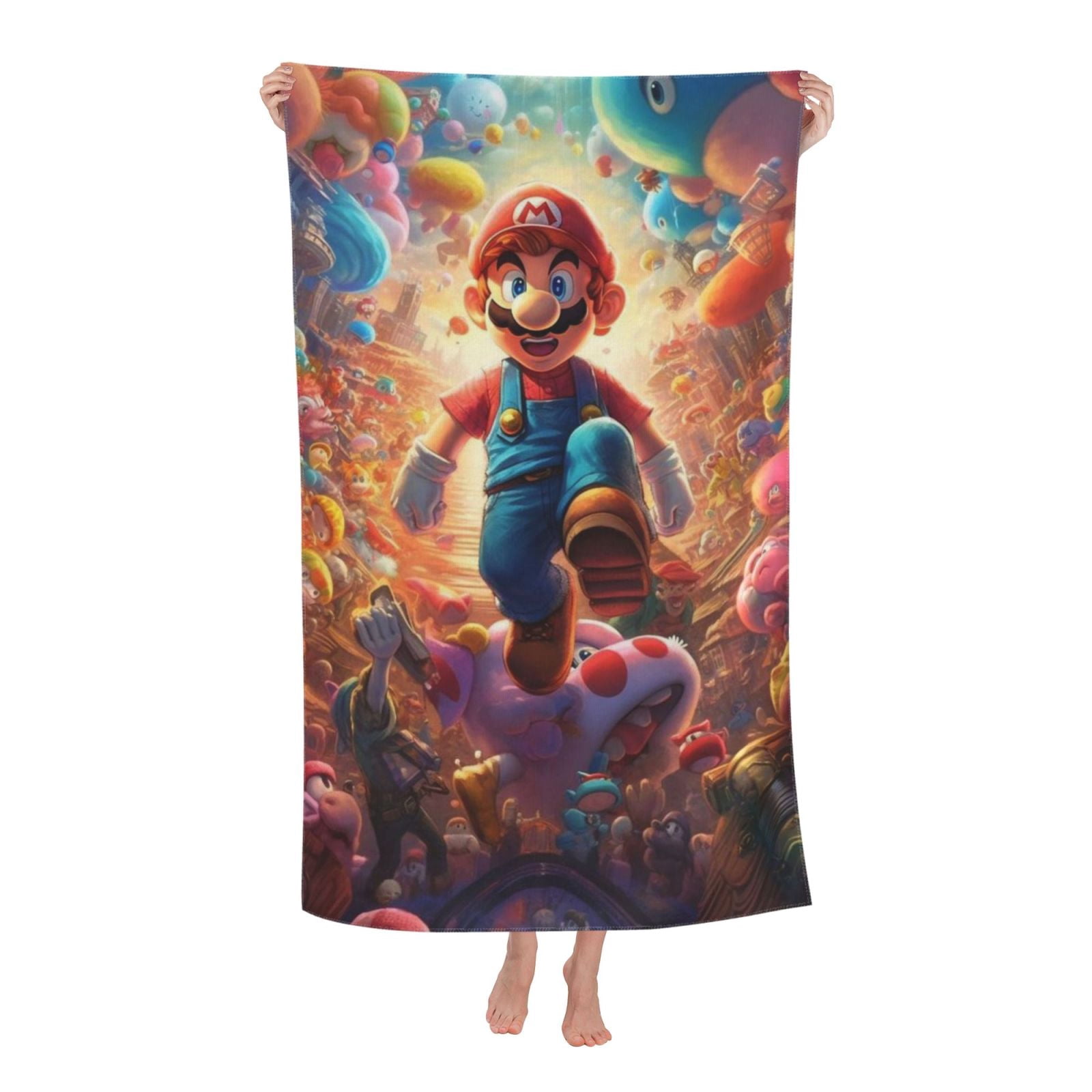 Beach Towels Super Mario Oversized Soft Beach Blanket Absorbent Quick ...
