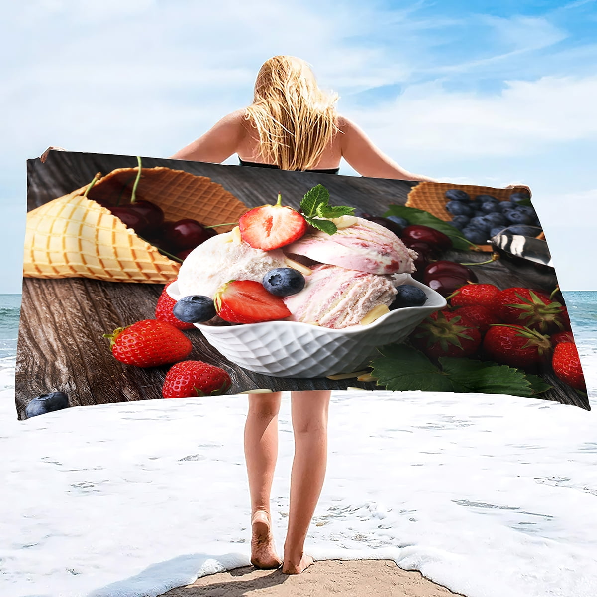 Beach Towels for Kids Bath Towels Quick Dry Beach Blanket Sand Proof ...