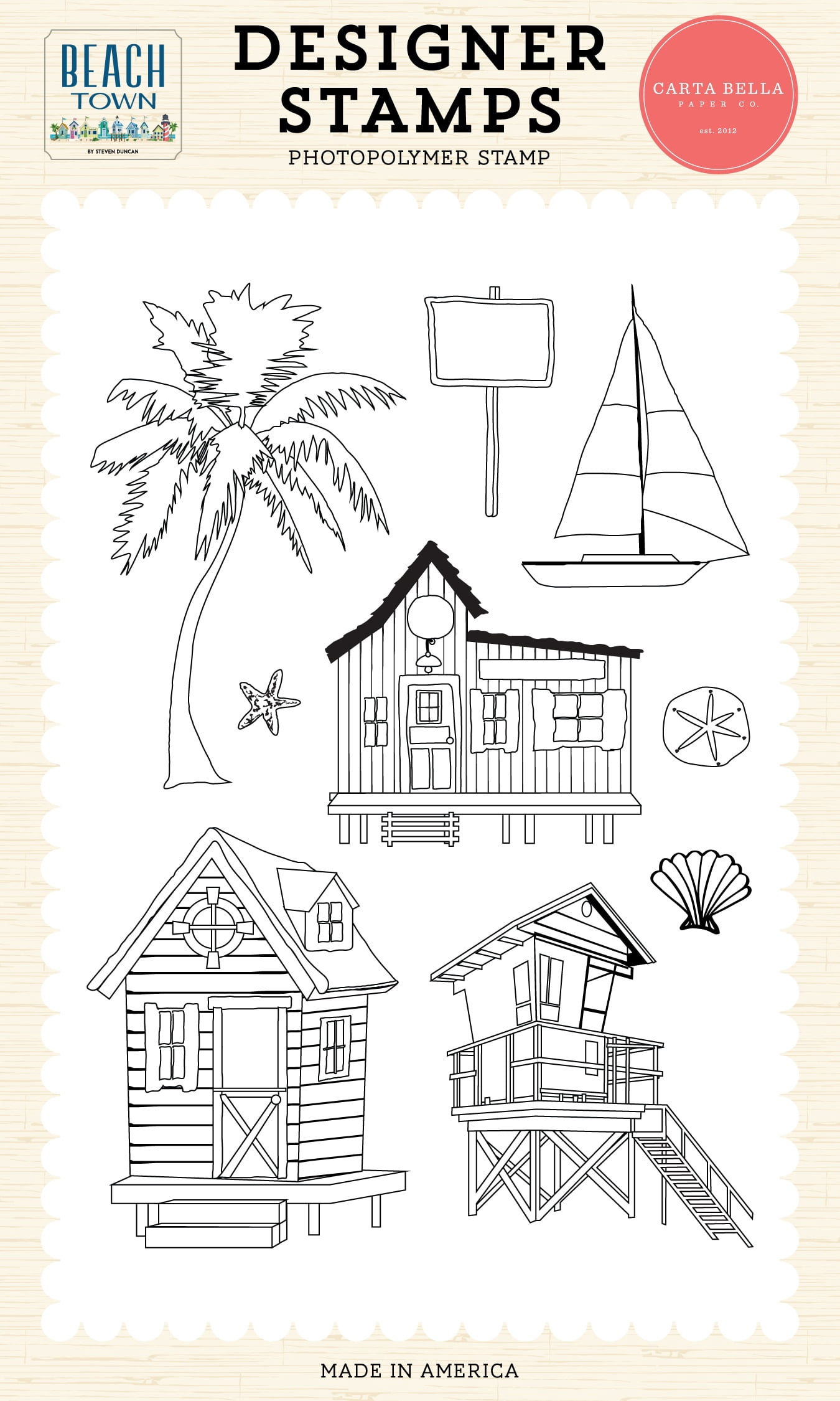 Beach Town: Build Your Beach Front Stamp Set - Walmart.com