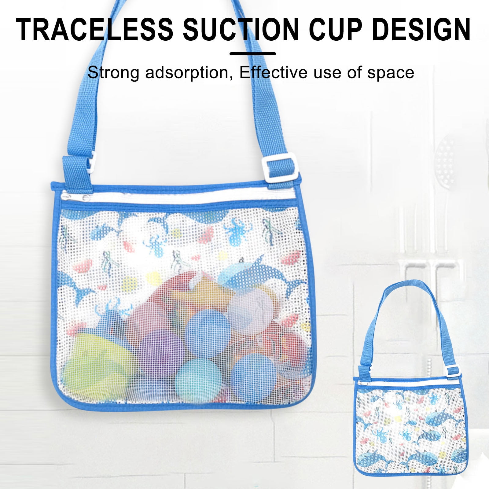 Kids Sand Toy Organizer, Seashell Collection Net, Adjustable Strap ...