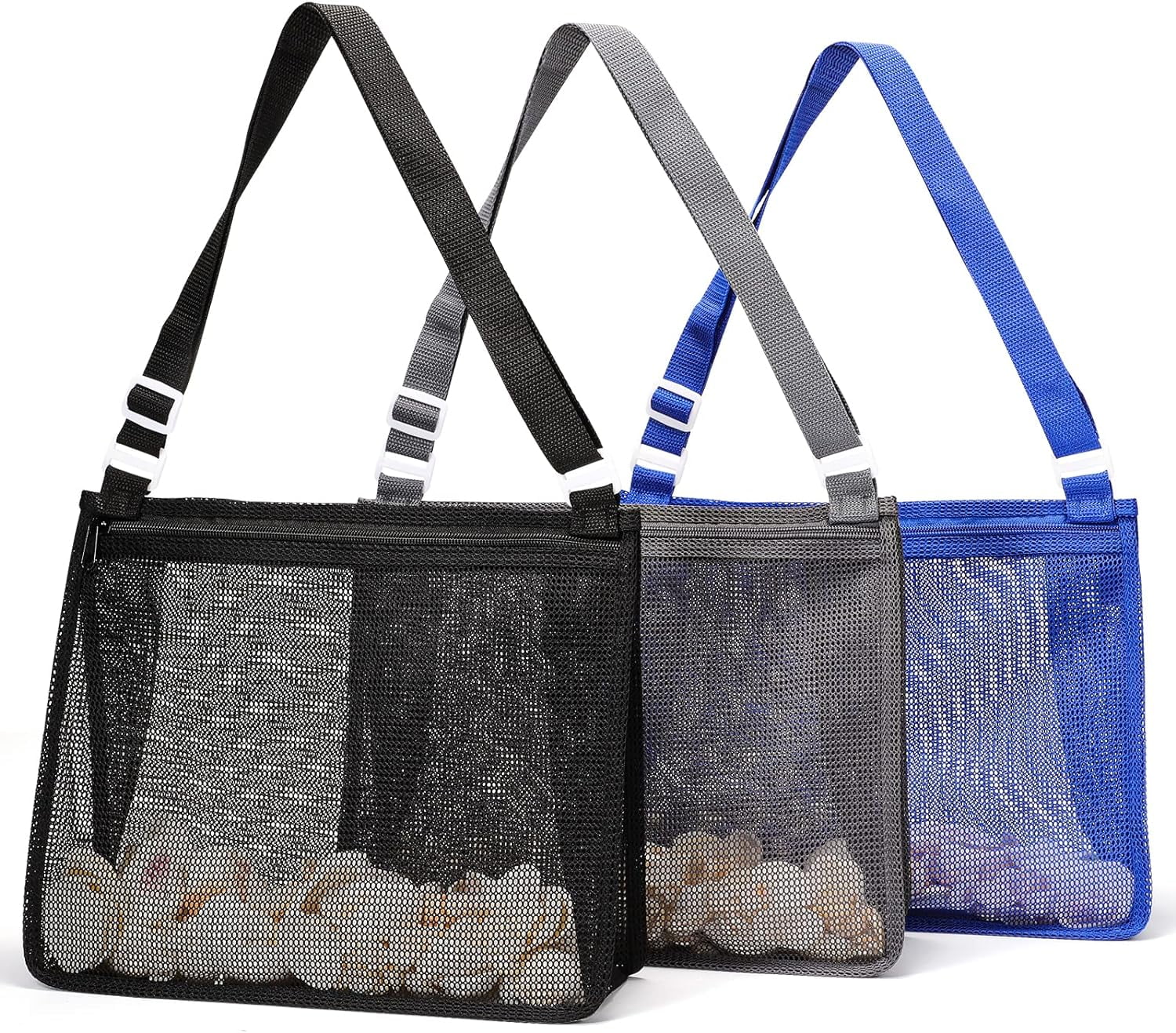 Beach Toy Mesh Beach Bag Kids Shell Collecting Bag Beach Sand Toy ...