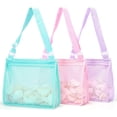 Beach Toy Mesh Beach Bag Sand Toy Seashell Bag for Holding Shells Pool ...