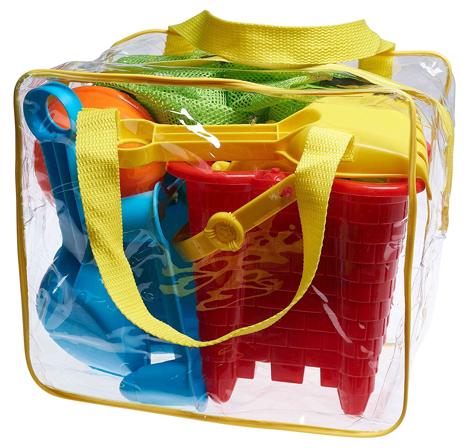 Beach Toy Set in Reusable Zippered Bag with Mesh Bag for Easy Clean and ...