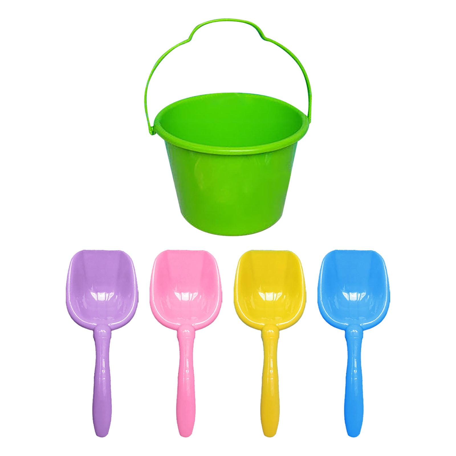 Beach Toy Set with 6 Sand Shovels and 1 Bucket for Kids - for Outdoor ...