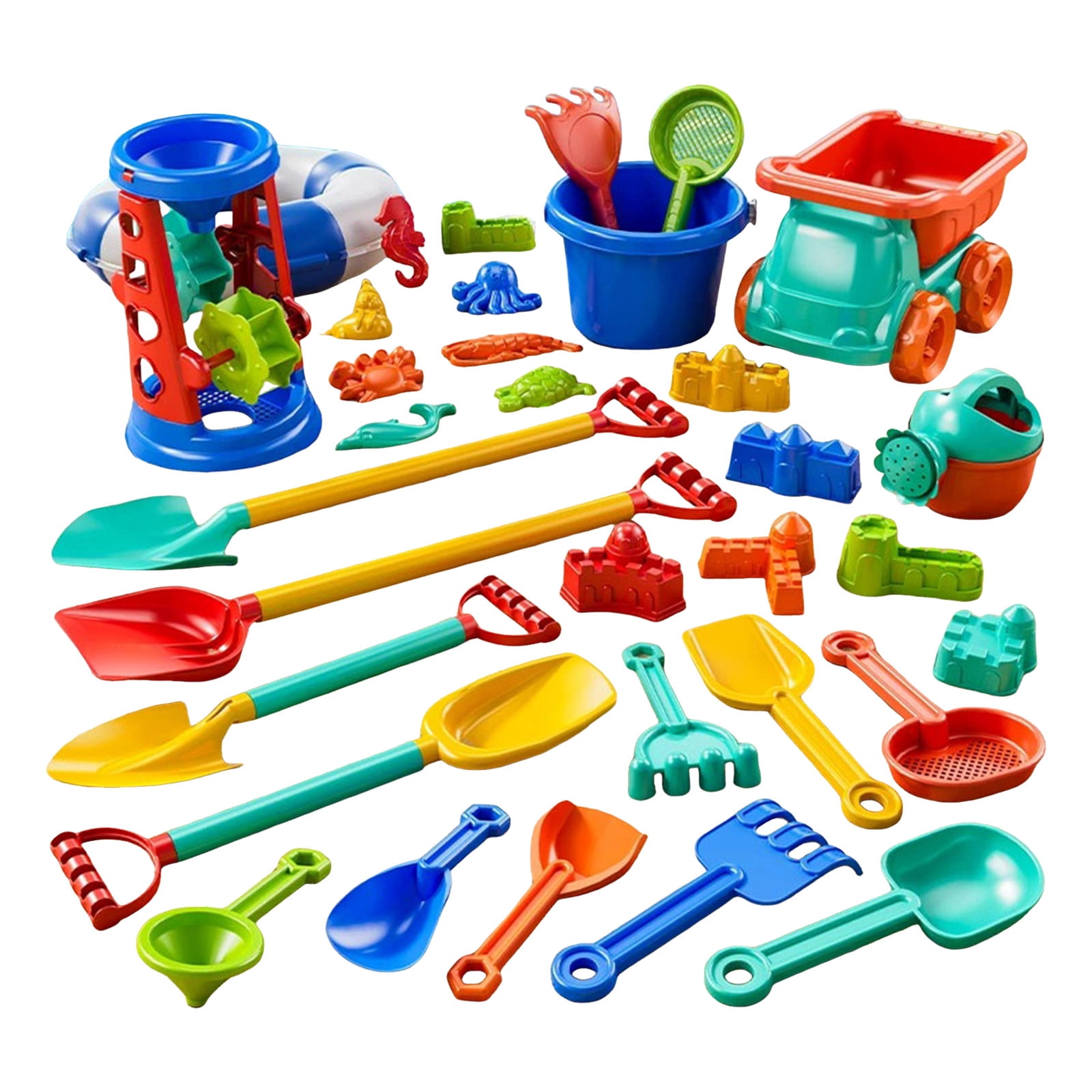Beach Toys, 19 Piece Sand Toys Set Kids Sandbox Toys Includes Water ...