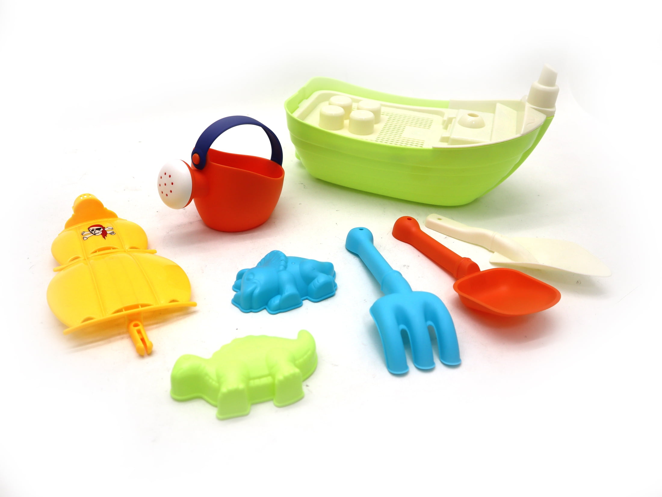 Beach Toys Set Pirate Ship for Toddlers Boys Girls Sand Toy Set 7 Pcs ...