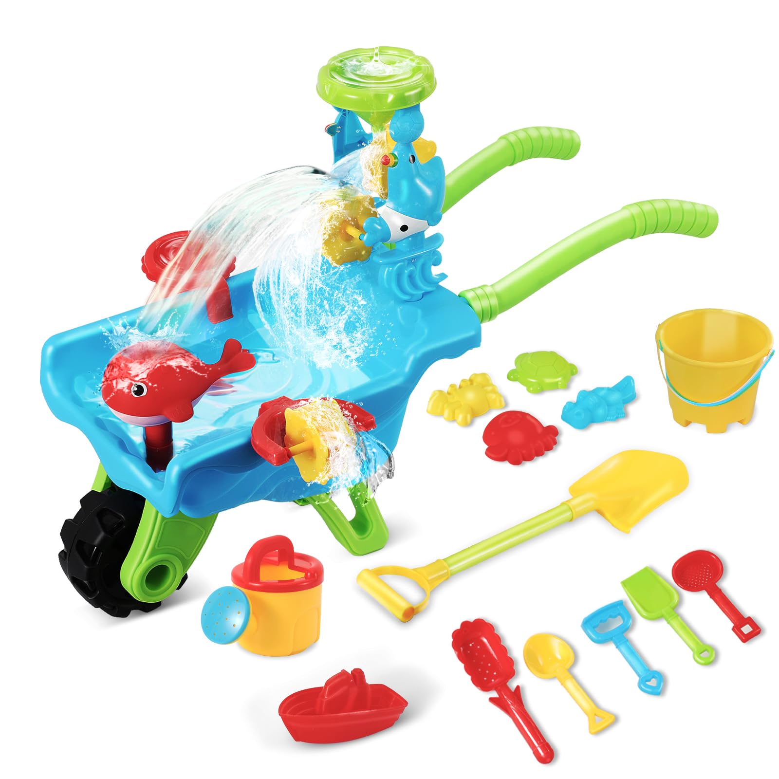 Beach Toys for Toddler, Beach Toy Trolley Car with Beach Bucket and Sea ...