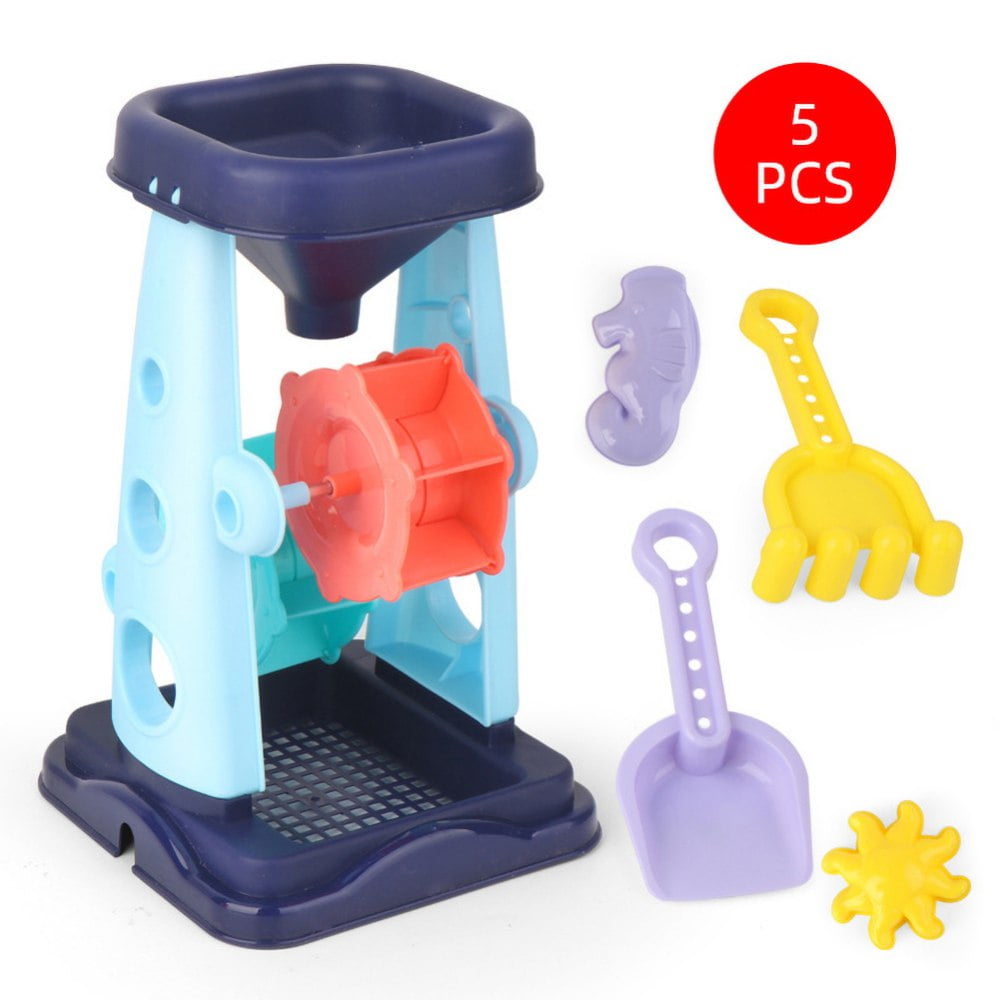 5 Pieces Kids Beach Sand Shovels Colorful Plastic Rake Beach Sand ...