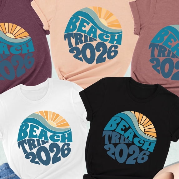 Beach Trip 2026 Shirt Summer Vibes Shirt Vacation Gift Beach Shirt ...