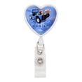 Beach Trip Surfing Surfer Dogs Heart Lanyard Retractable Reel Badge ID ...