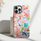 Beach Tropical Watercolor Seashell Collage Phone Case with iPhone 17 to ...