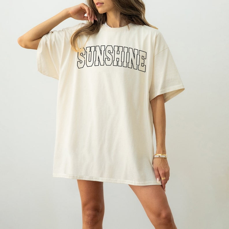Beach Tshirt, Oversized Summer Tee, Preppy Clothes, Sunshine Shirt ...