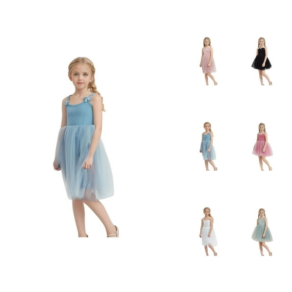Beach Tulle Strap Tutu Dress for Girls – Candy Color Butterfly Decor ...