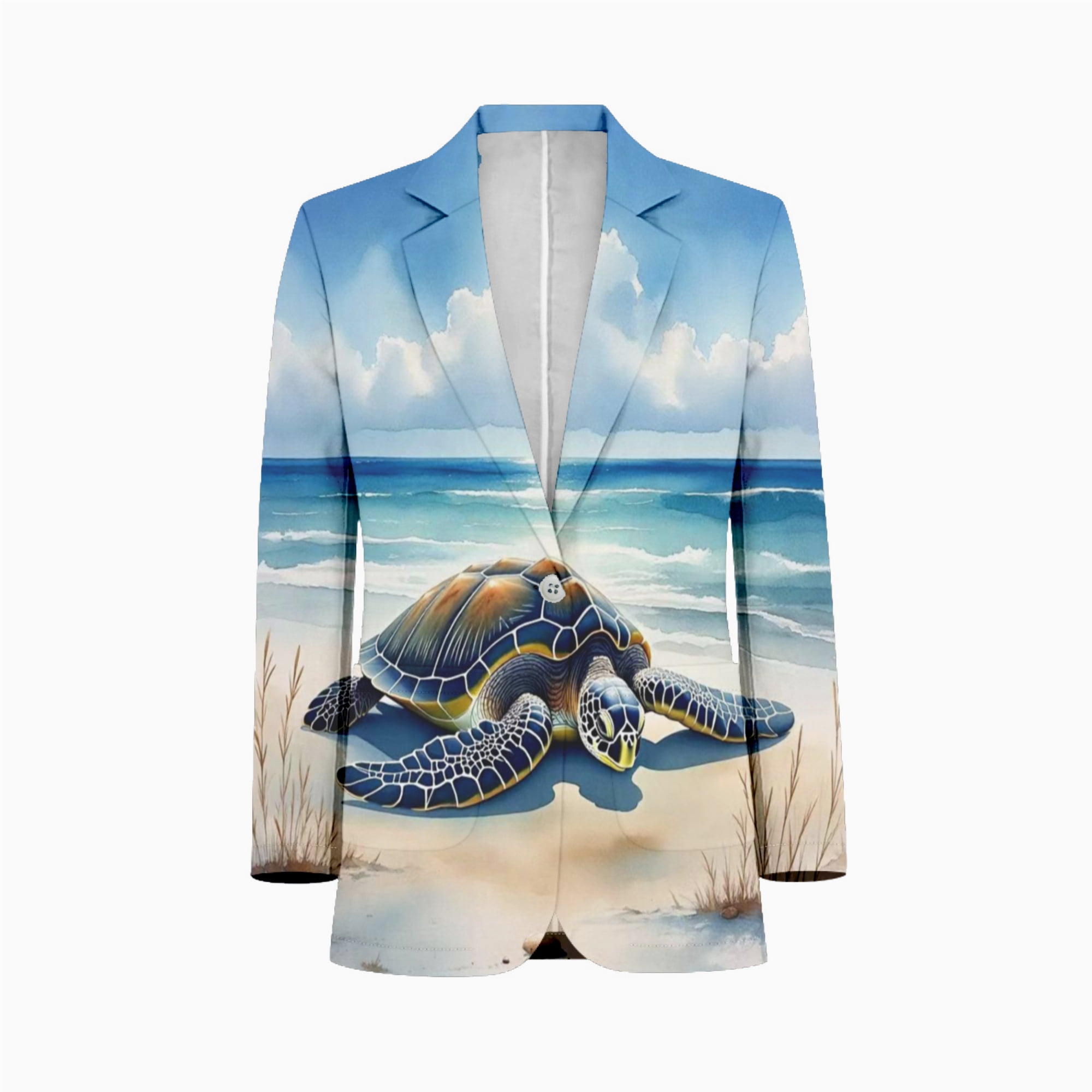 Beach Turtle Men's Suit Blazer Casual Party Wear Slim Fit Suit Jacket ...