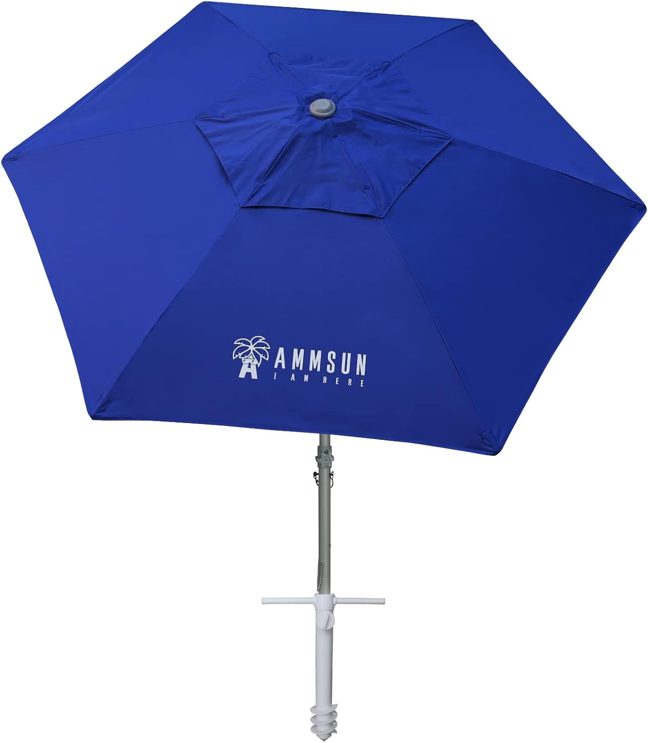 Beach Umbrella 8Ft Heavy Duty Wind Portable Sand Anchor Adjustable ...