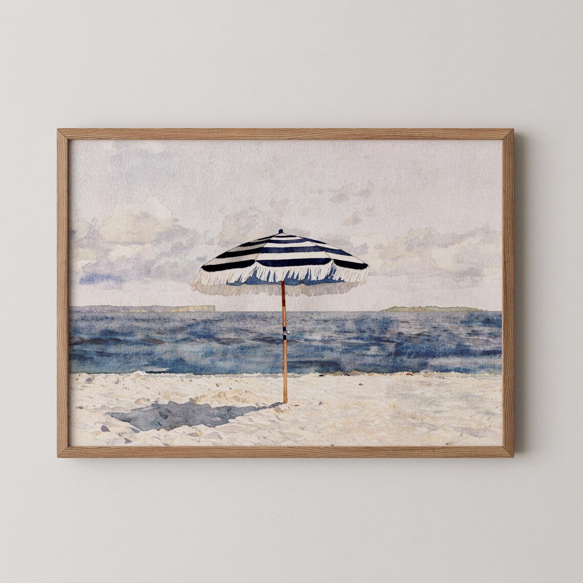 Beach Umbrella Minimalist Beach Print - Walmart.com