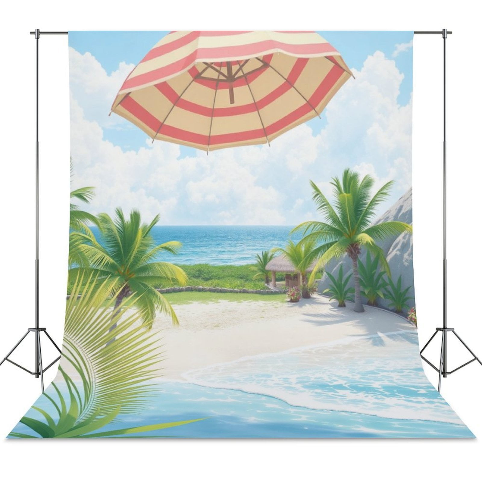 Beach Umbrella Paradise Vacation Party Backdrop Birthday Decoration ...
