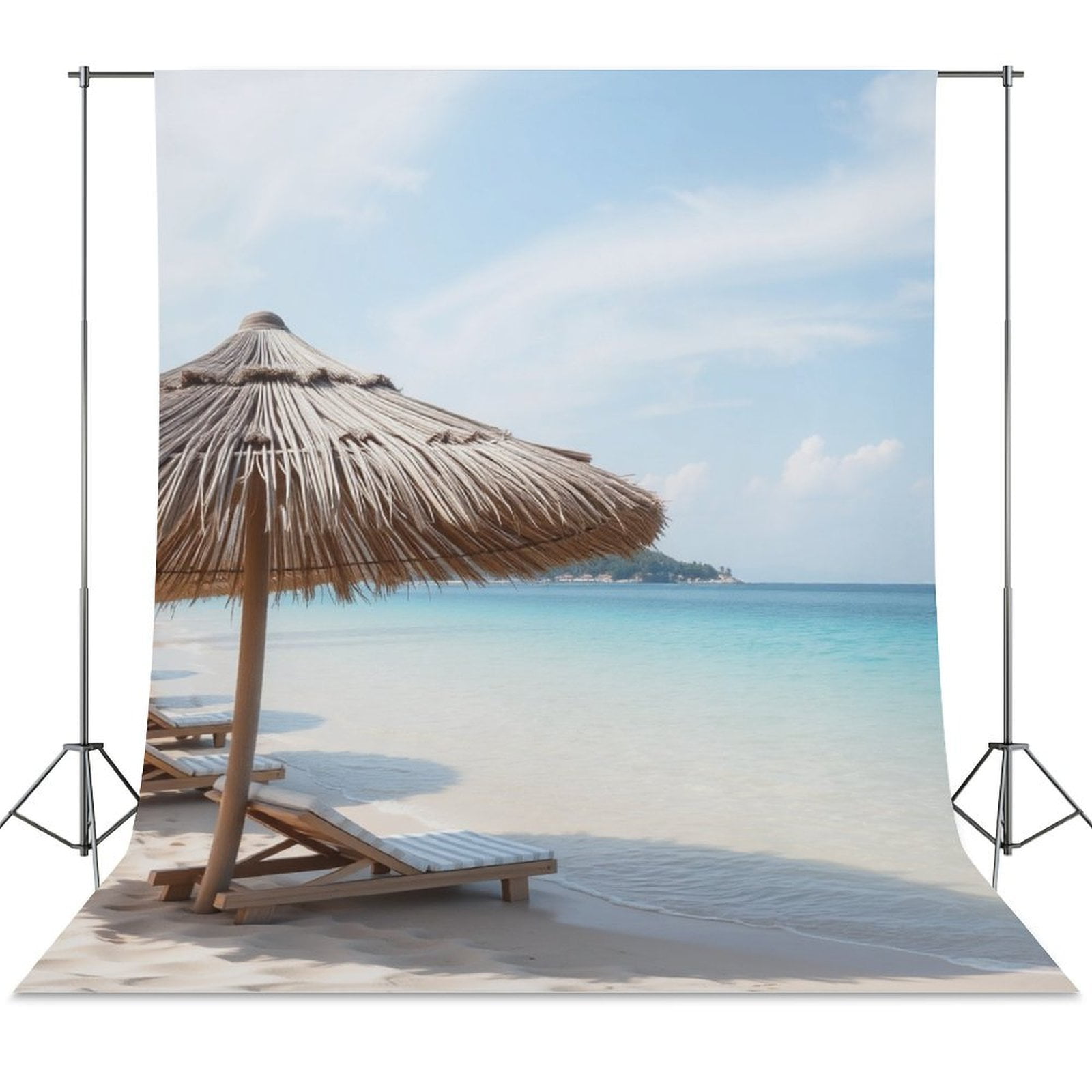 Beach Umbrella Relaxation Paradise Backdrop Baby Shower Newborn ...