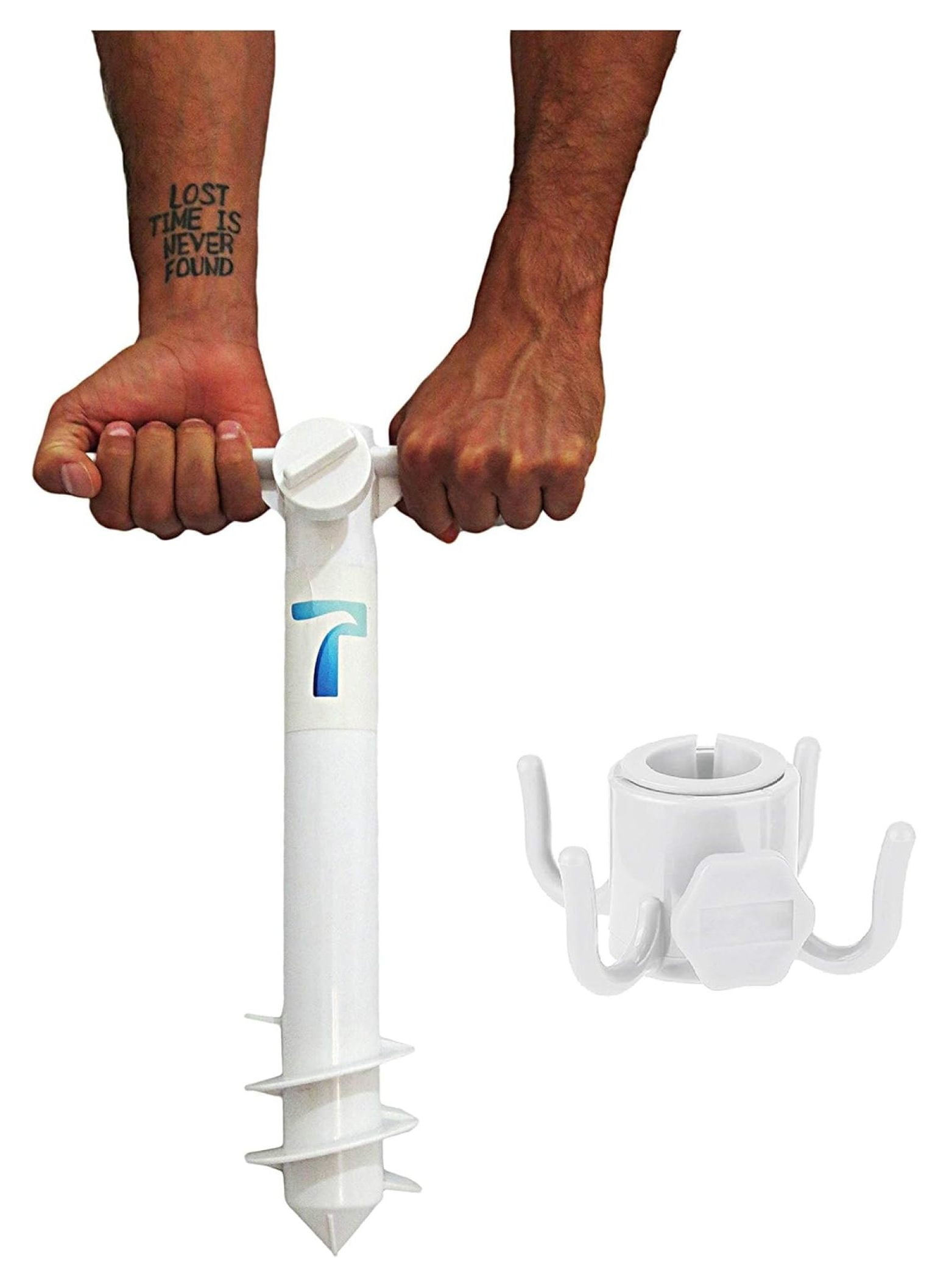 Beach Umbrella Sand Anchor - Heavy Duty Outdoor Umbrella Base with 3 ...