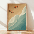 Beach Umbrellas Minimalist Summer Coastal Poster, Poster Home Decor ...