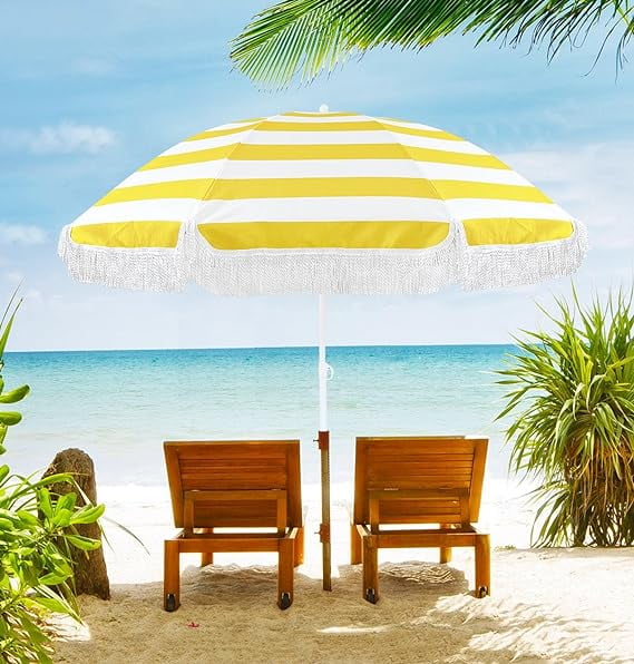 Beach Umbrellas For Sand Portable Outdoor Sun Umbrella UV Protection ...