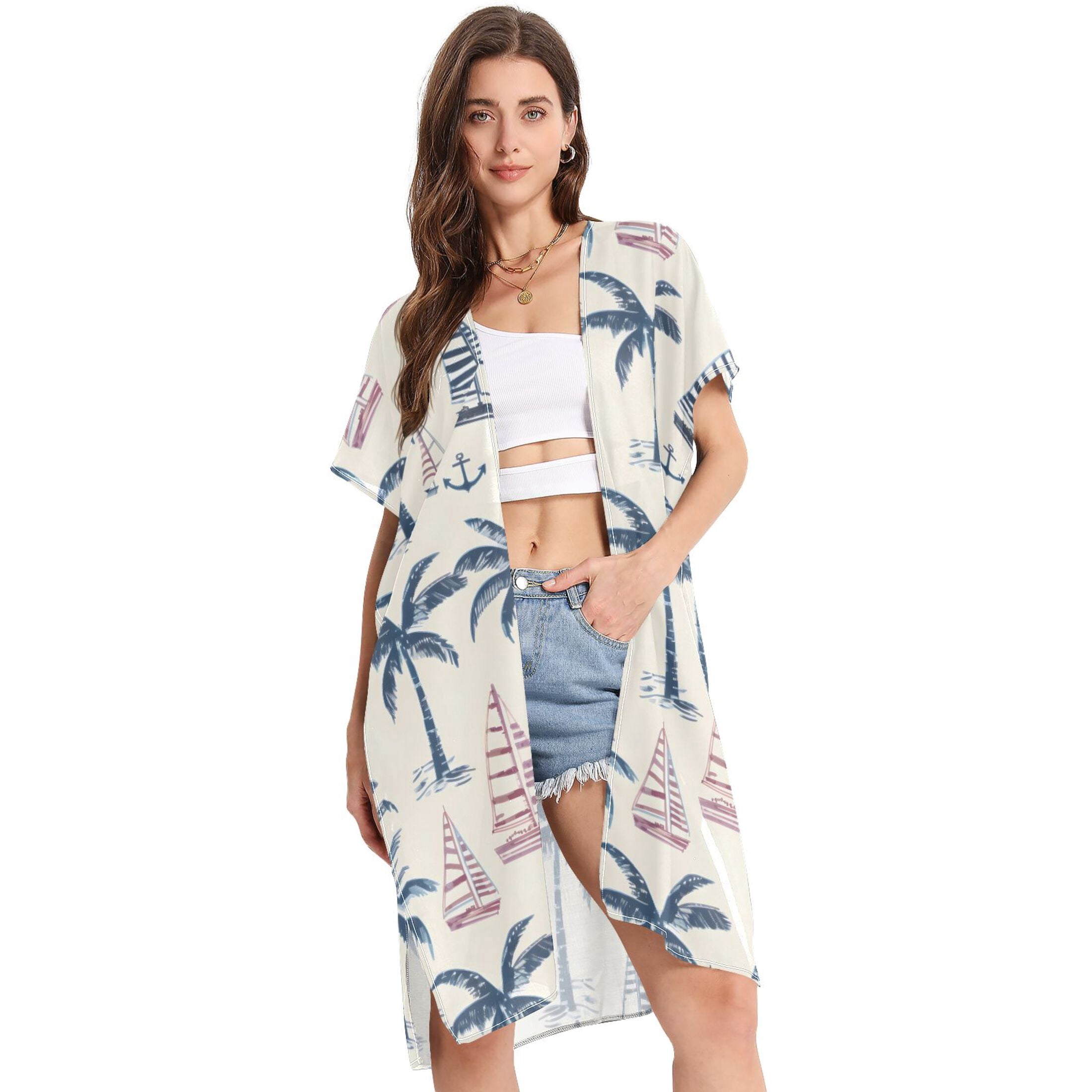 Beach Vacation Clothes Kimono Cardigan Loose Swimsuit Cover Up for ...