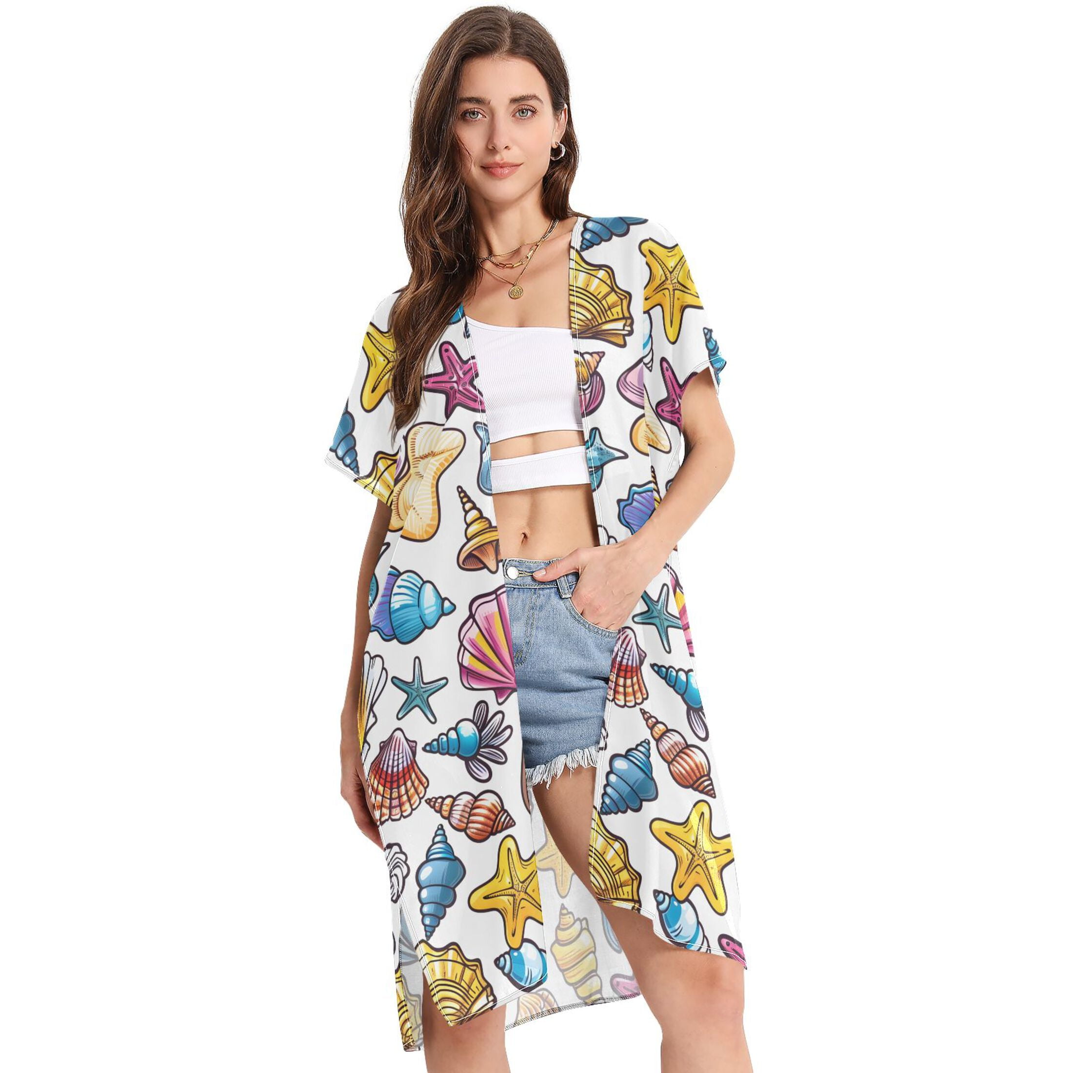 Beach Vacation Clothes Kimono Cardigan Loose Swimsuit Cover Up for ...
