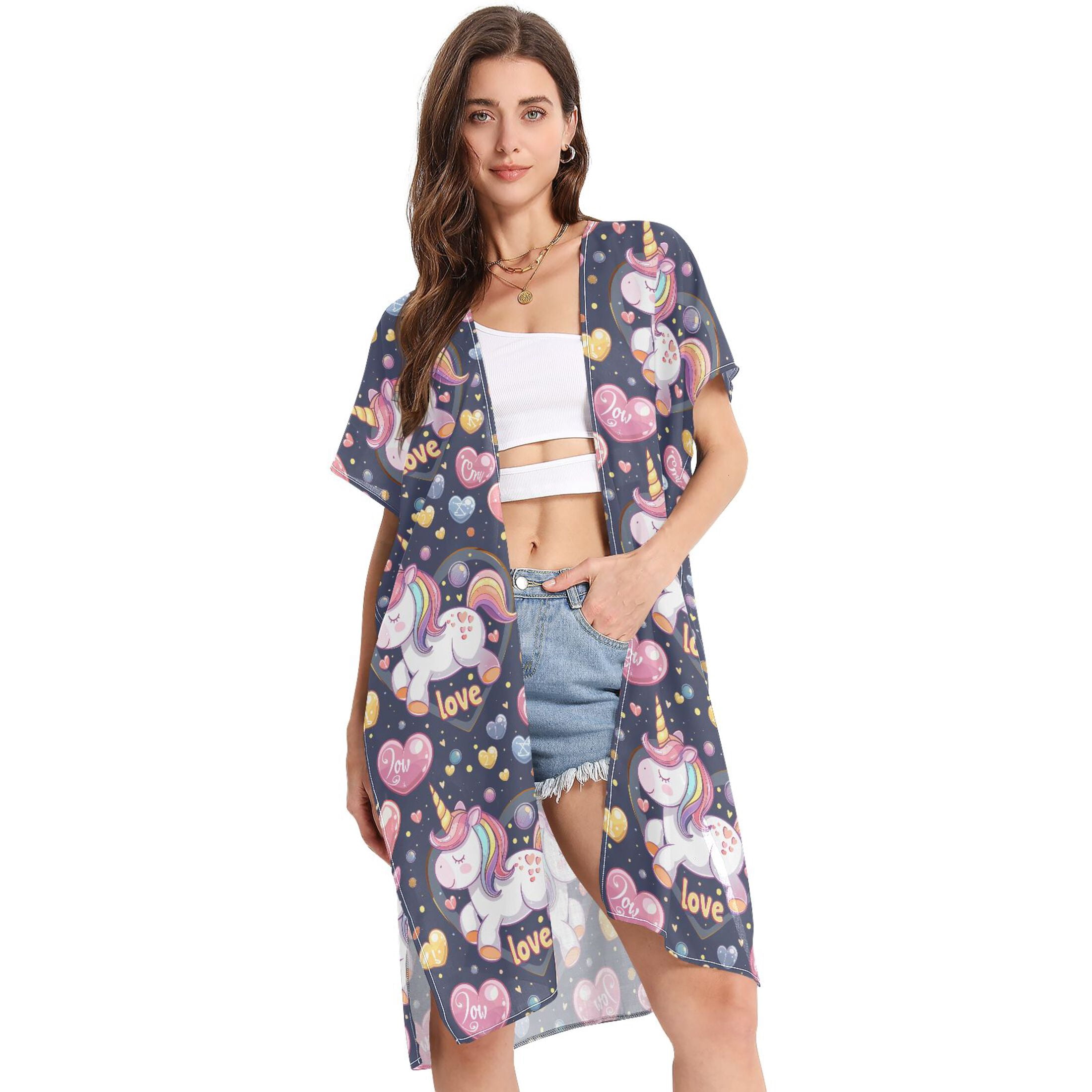 Beach Vacation Clothes Kimono Cardigan Loose Swimsuit Cover Up for ...