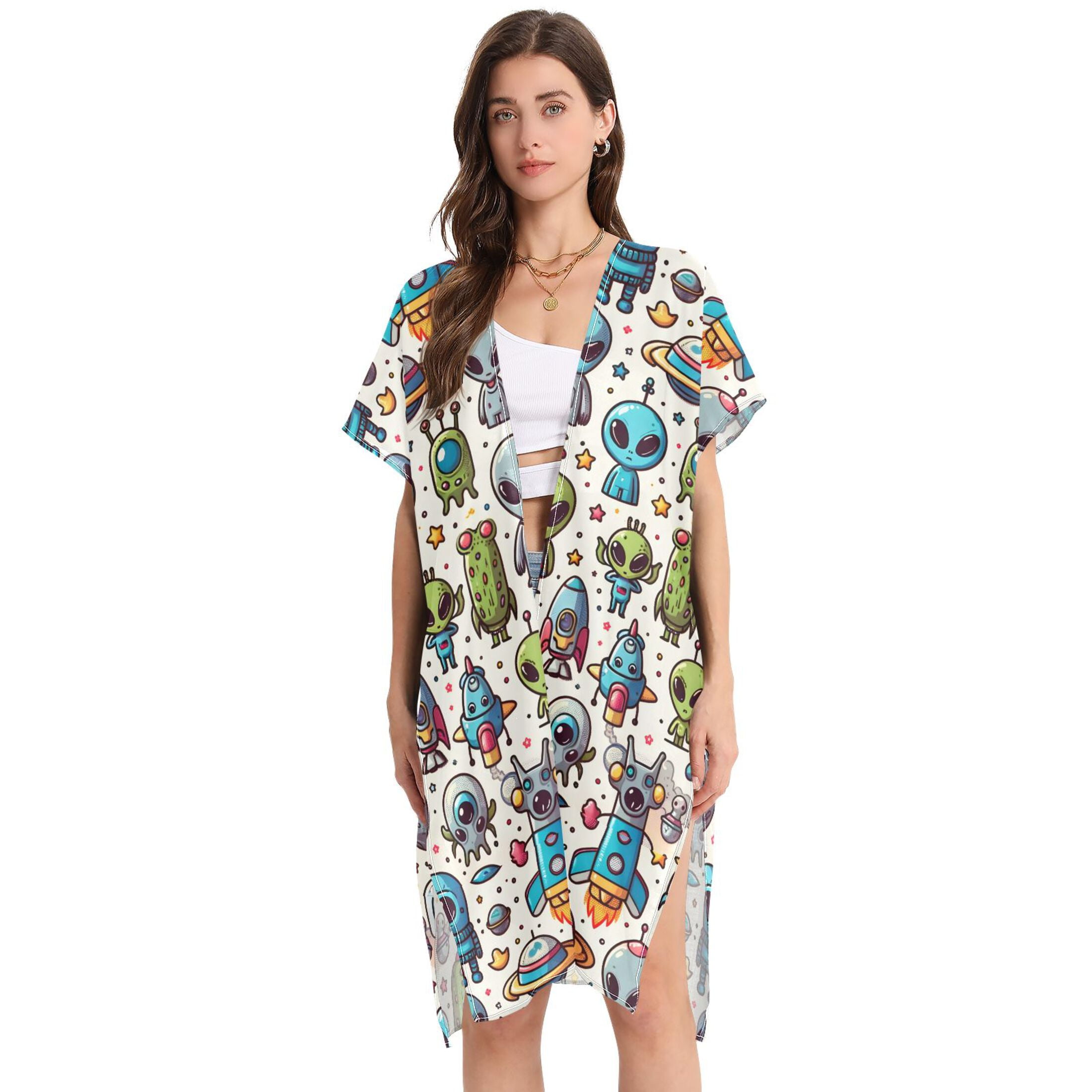 Beach Vacation Clothes Kimono Cardigan Loose Swimsuit Cover Up for ...