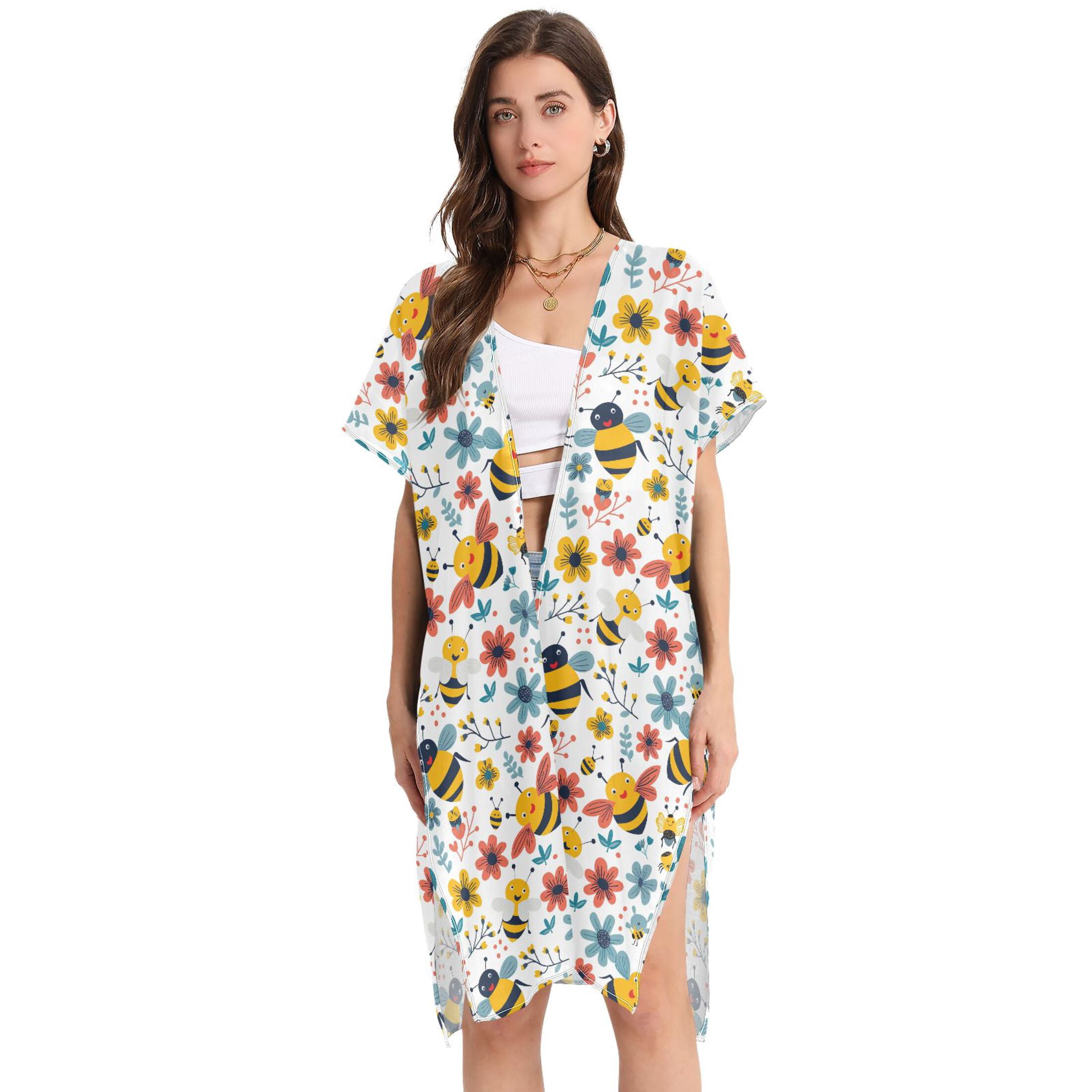 Beach Vacation Clothes Kimono Cardigan Loose Swimsuit Cover Up for ...