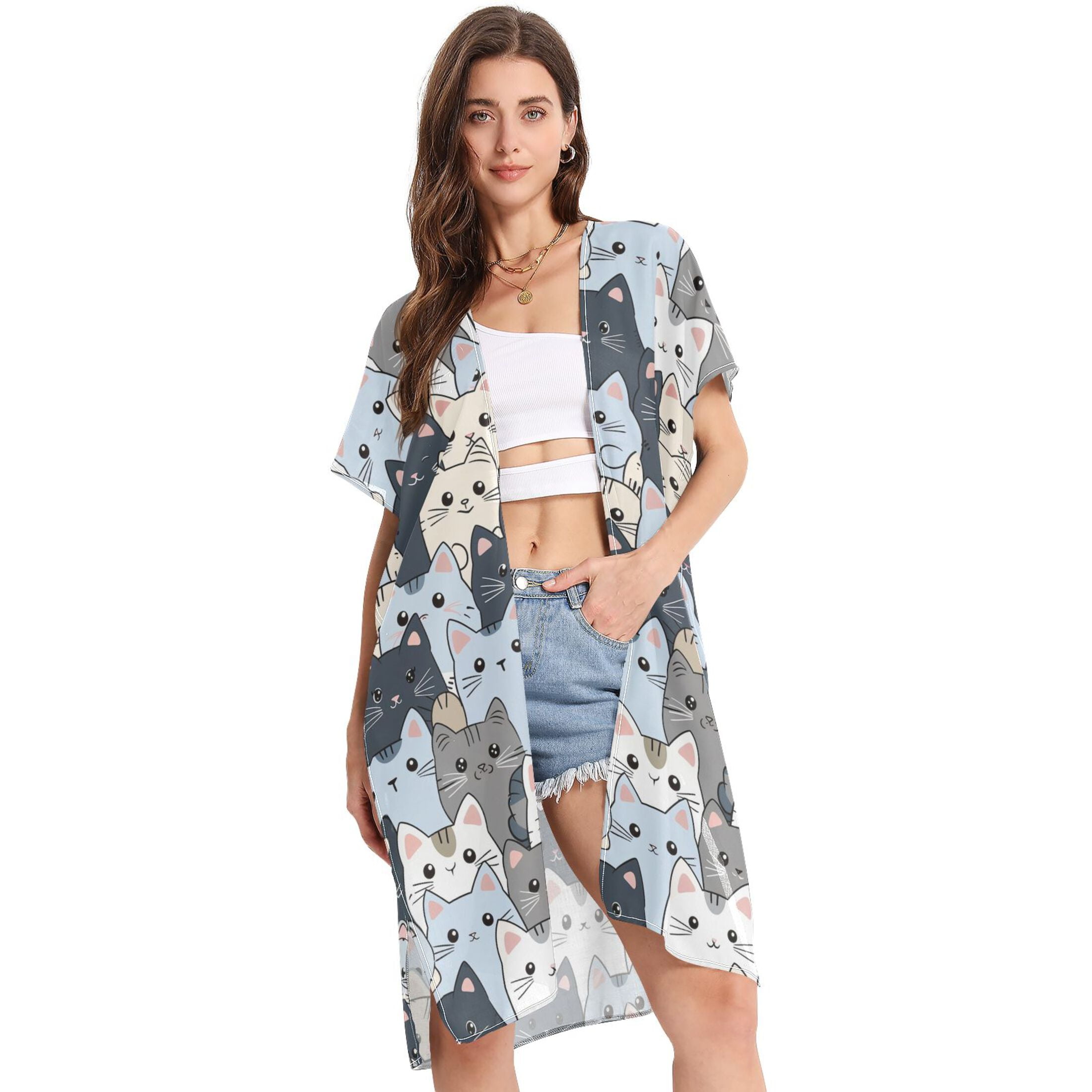 Beach Vacation Clothes Kimono Cardigan Loose Swimsuit Cover Up for ...