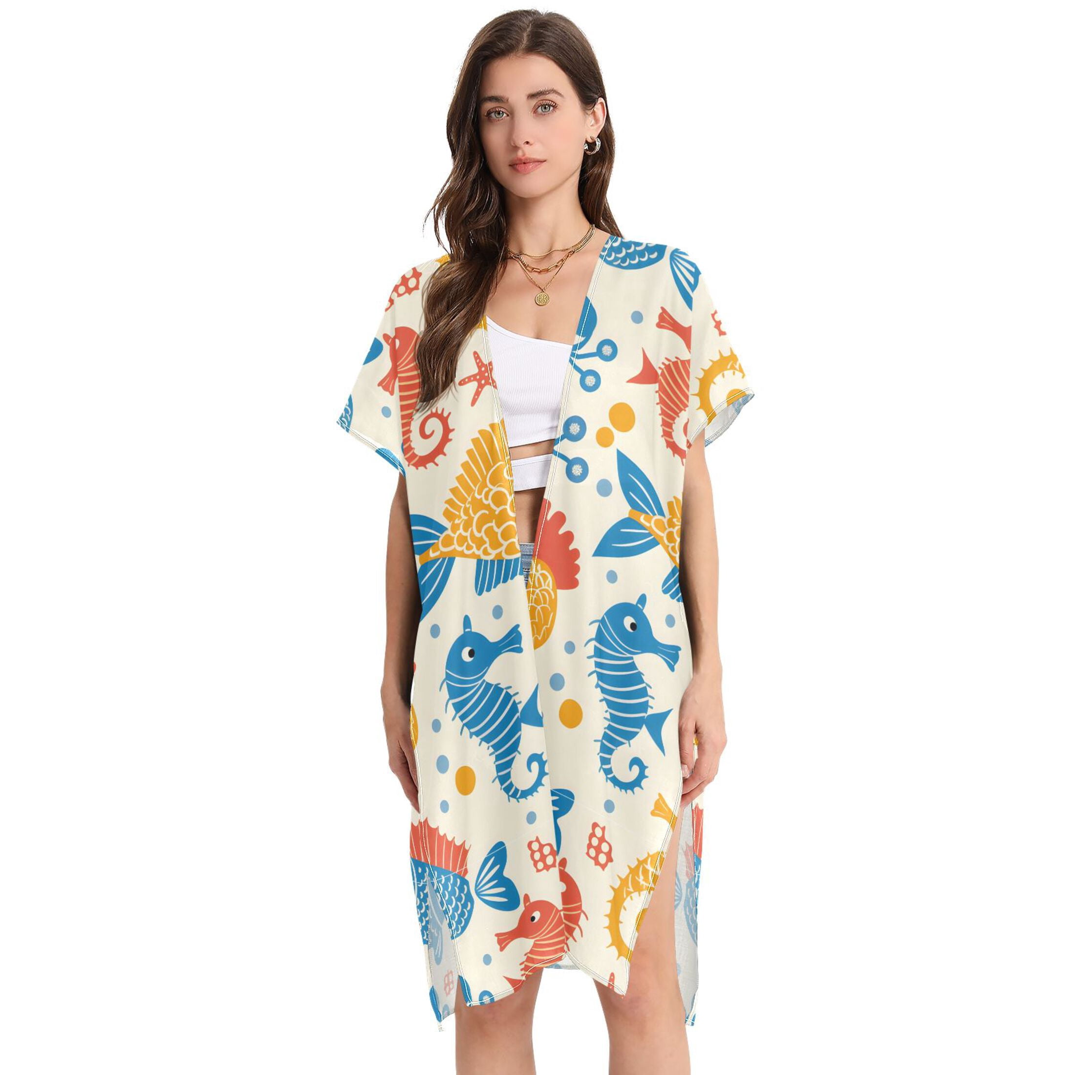 Beach Vacation Clothes Kimono Cardigan Loose Swimsuit Cover Up for ...