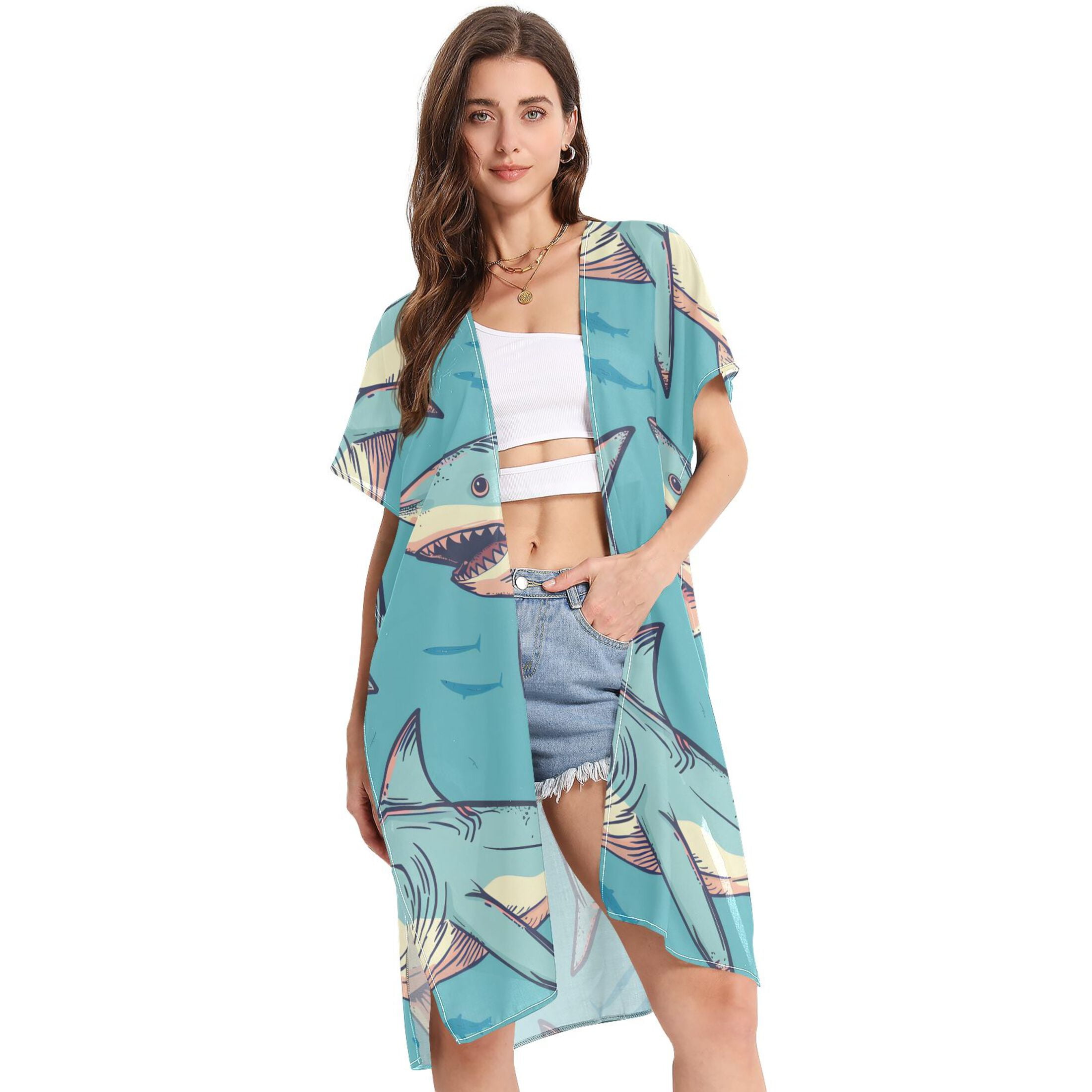 Beach Vacation Clothes Kimono Cardigan Loose Swimsuit Cover Up for ...