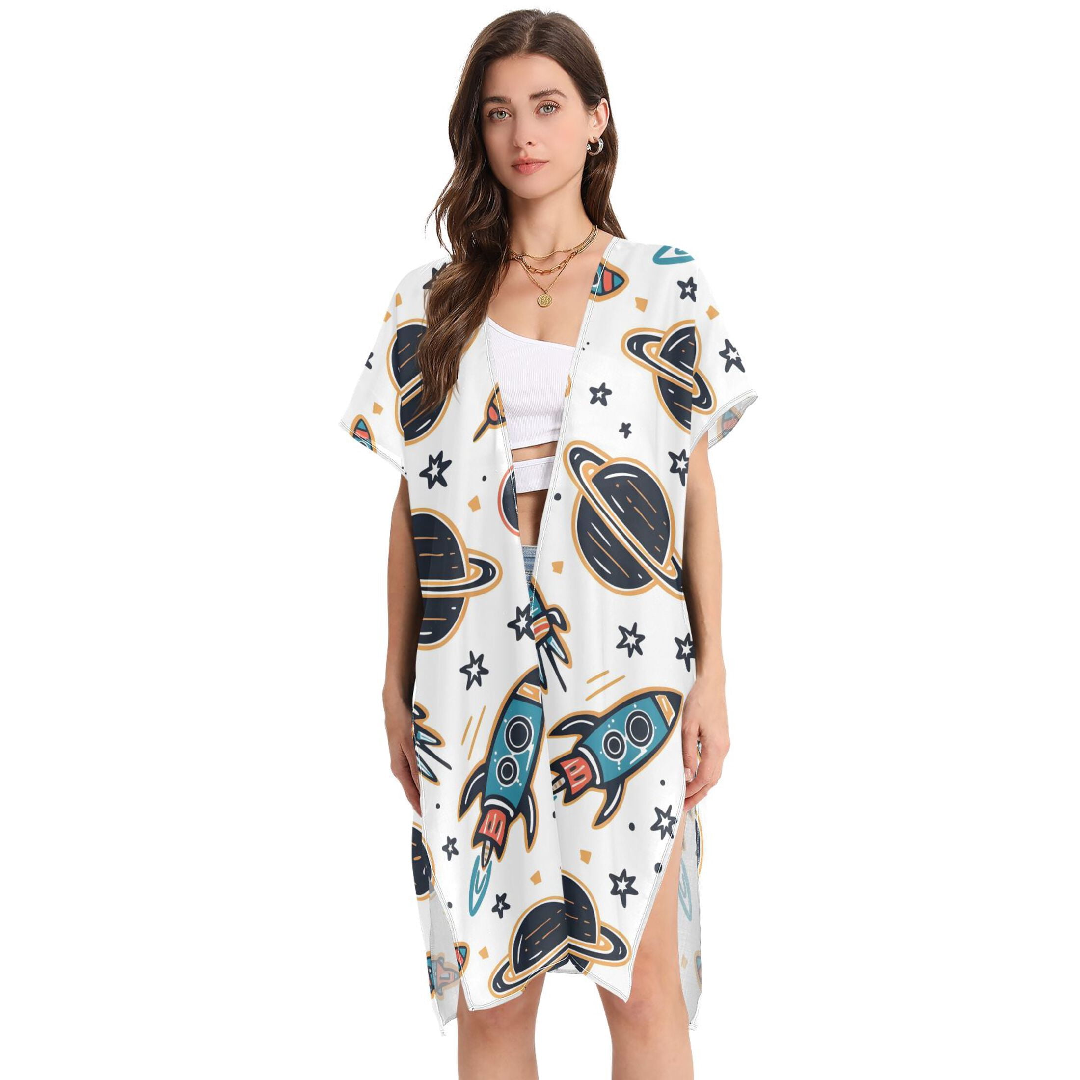 Beach Vacation Clothes Kimono Cardigan Loose Swimsuit Cover Up for ...