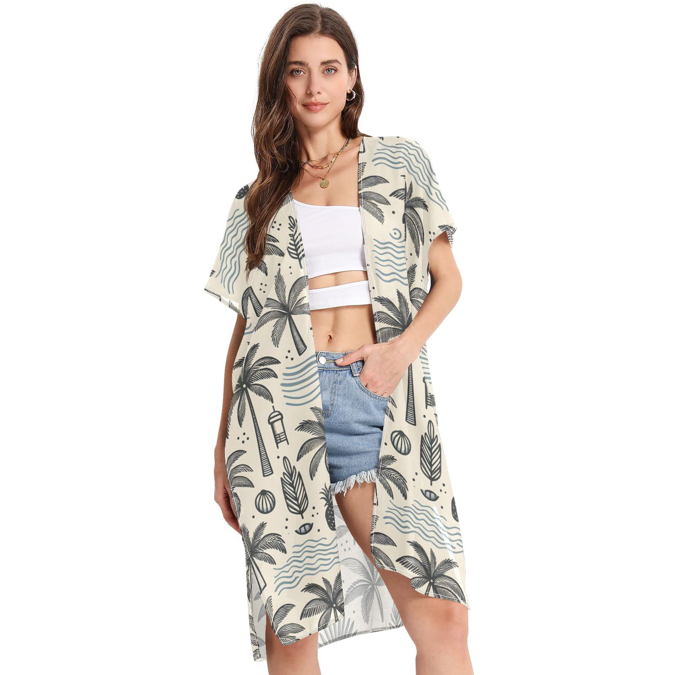 Beach Vacation Clothes Kimono Cardigan Loose Swimsuit Cover Up for ...