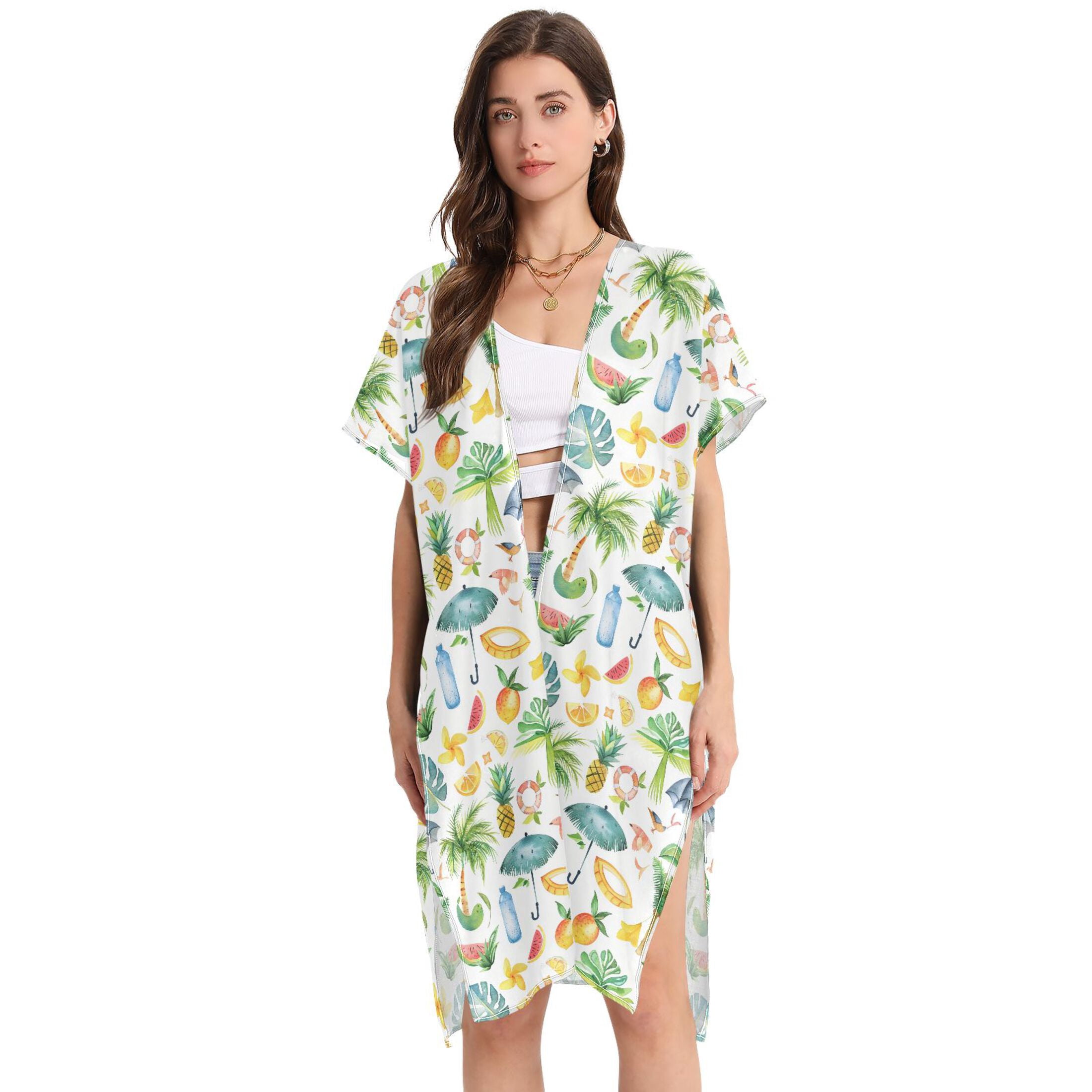 Beach Vacation Clothes Kimono Cardigan Loose Swimsuit Cover Up for ...
