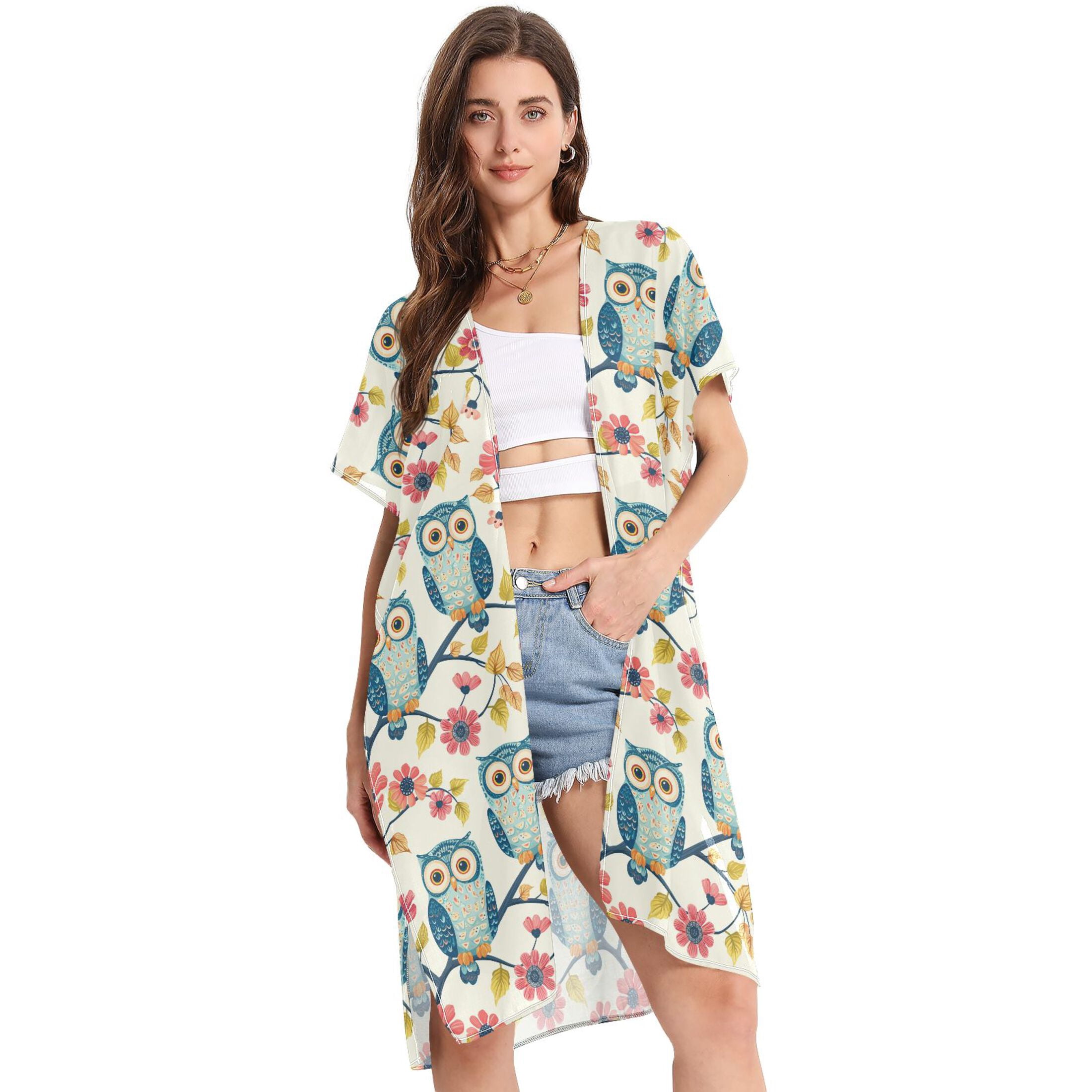 Beach Vacation Clothes Kimono Cardigan Loose Swimsuit Cover Up for ...