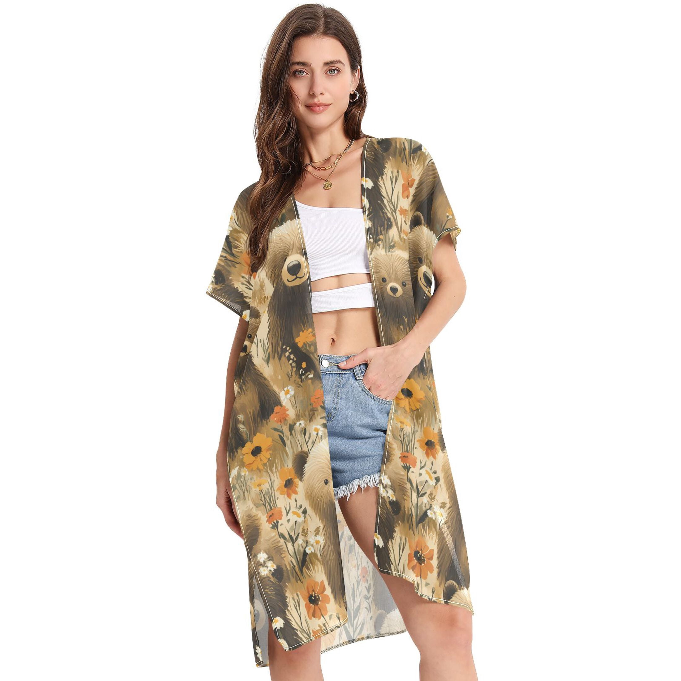 Beach Vacation Clothes Kimono Cardigan Loose Swimsuit Cover Up for ...
