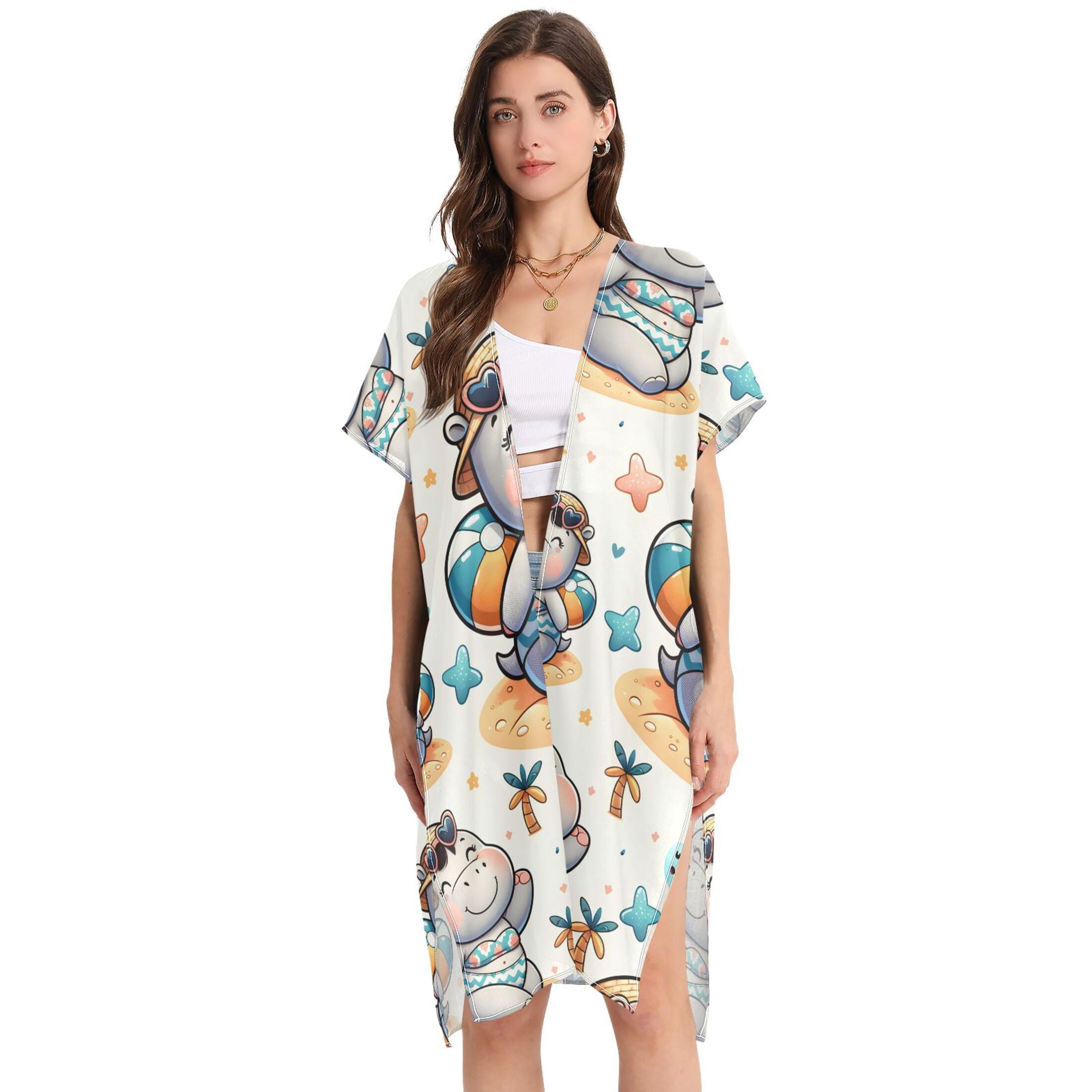 Beach Vacation Clothes Kimono Cardigan Loose Swimsuit Cover Up for ...