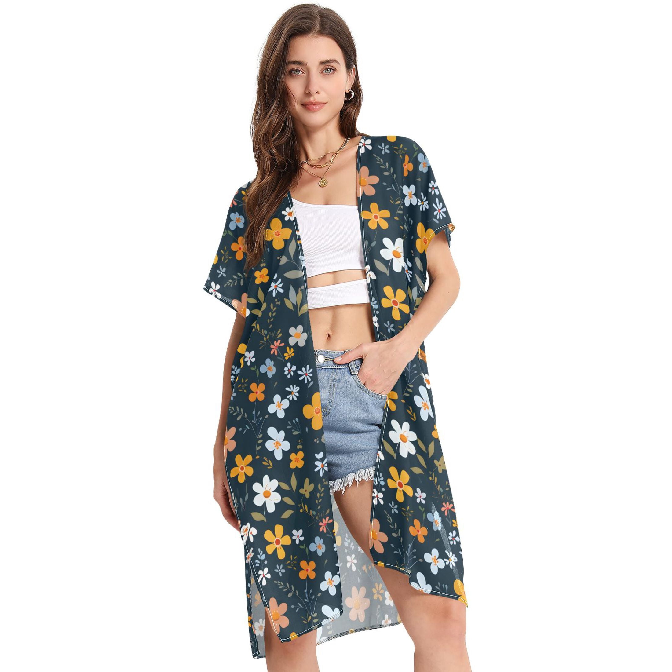 Beach Vacation Clothes Kimono Cardigan Loose Swimsuit Cover Up for ...