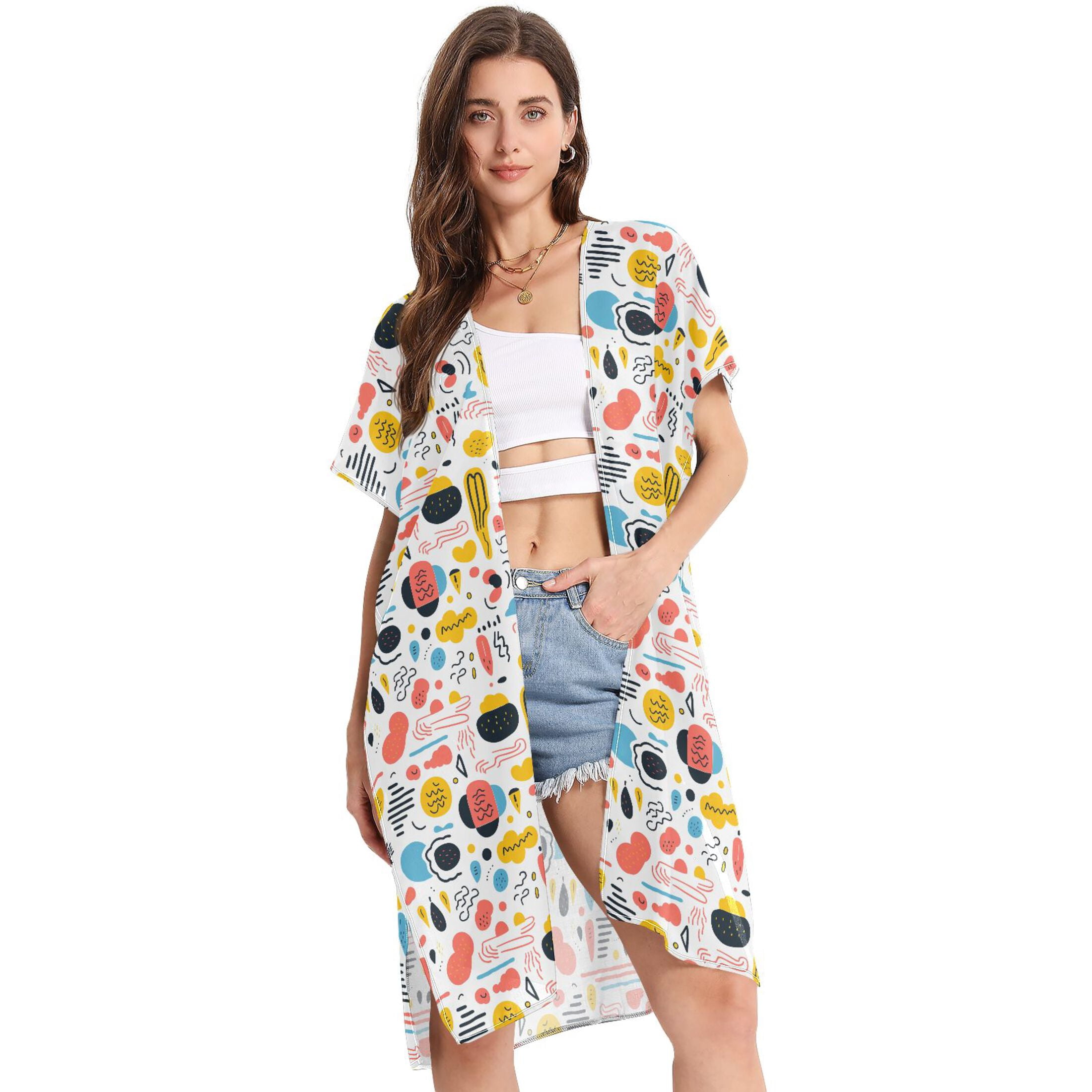 Beach Vacation Clothes Kimono Cardigan Loose Swimsuit Cover Up for ...
